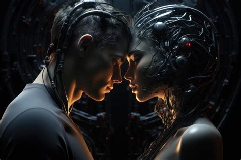 Premium Ai Image Couple Hyper Realistic Ai Minds Intertwining With