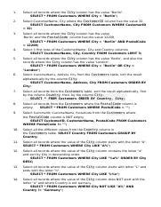 SQL Queries For Customer Data Analysis Course Hero