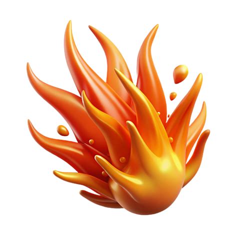 Impressive Modern Fiery Orb Abstract Flame Illustration Genuine