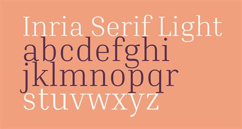 Inria Serif Light Free Font What Font Is