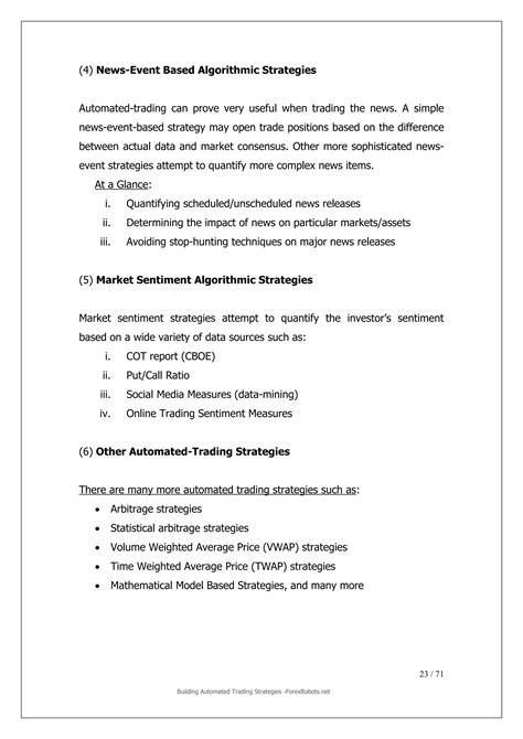 building automated trading strategies for trading the global financial