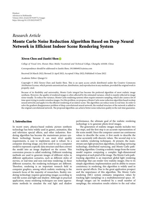 pdf monte carlo noise reduction algorithm based on deep neural