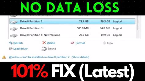 Windows Cannot Be Installed On Drive 0 Partition 12345 Without