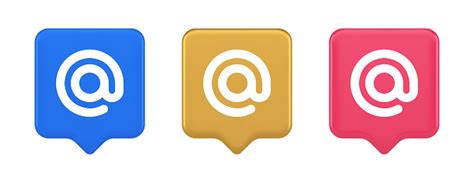 이메일 주소 디지털 기호 단추 인터넷 채팅 사이버 공간 통신 3d 말풍선 아이콘 0명에 대한 스톡 벡터 아트 및 기타 이미지 Istock