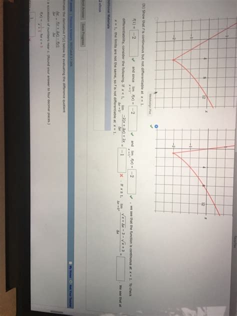 Show That F Is Continuous But Not Differentiable At X