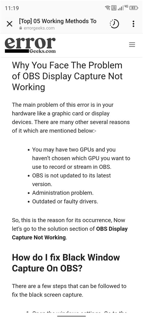[top] 05 working methods to fix ‘obs display capture not working error