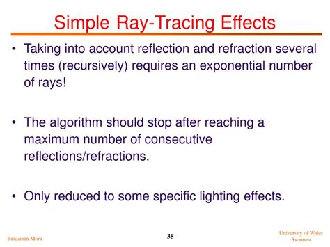 Ppt Computer Graphics 2 Lecture 13 Ray Tracing Techniques Powerpoint
