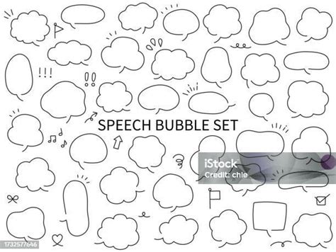느슨한 말풍선의 벡터 그림 집합 대화 풍선 문자 기호에 대한 스톡 벡터 아트 및 기타 이미지 대화 풍선 문자 기호 말풍선 공란 Istock