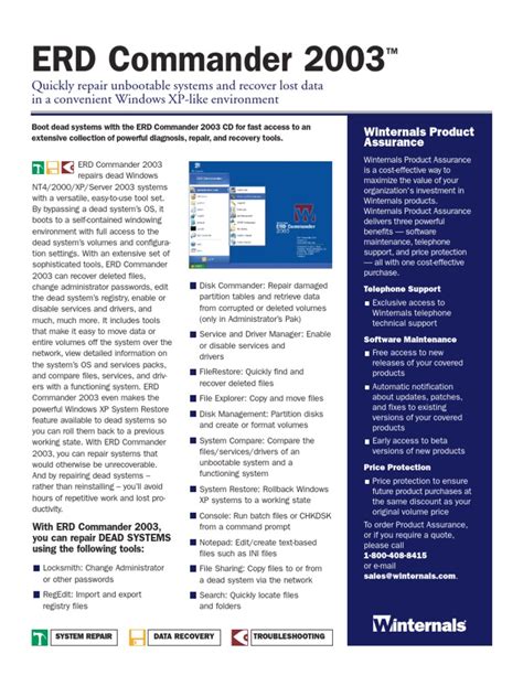 Ebook Winternals Erd Commander 2003 Pdf Windows Registry Microsoft Windows