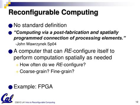 Ppt Lecture 41 Introduction To Reconfigurable Computing Powerpoint