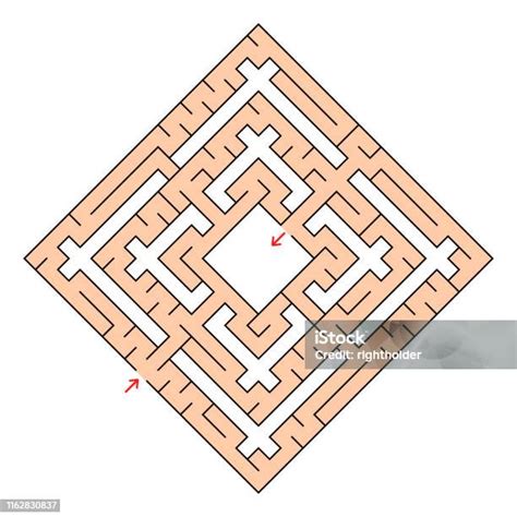 환상적인 모양의 추상 다각형 미로 흰색 배경에 격리된 벡터 그림입니다 개념에 대한 스톡 벡터 아트 및 기타 이미지 개념