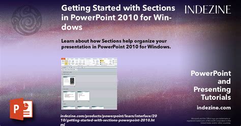 Getting Started With Sections In Powerpoint 2010 For Windows