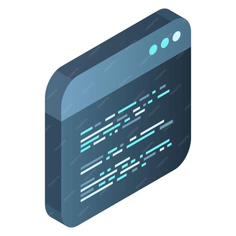 Premium Vector Source Code Isometric Abstract Programming Language
