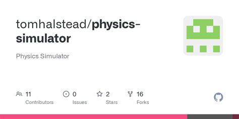 GitHub Tomhalstead Physics Simulator Physics Simulator