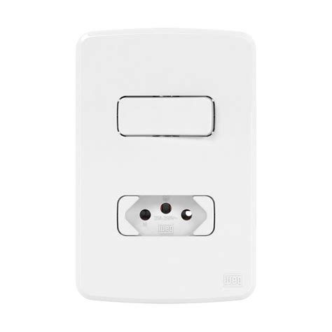 Kit 10 Interruptor Simples 10a Tomada 2pt 20a Weg Composé 250v
