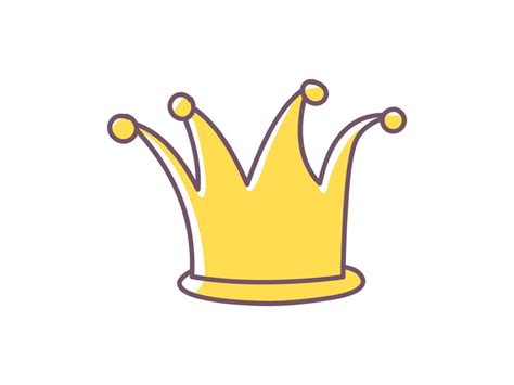 재미 있는 왕 여왕 공주 왕관 로얄 기호 프리미엄 벡터