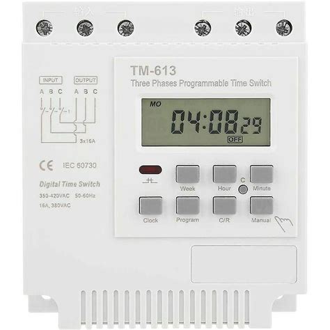 Tm163 Programmable Time Relay 380v 5060hz 16a Weekly Relay Power Timer Switch Three Phase Timer