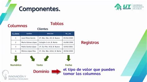 Componentes Clave Del Modelo Relacional Mysql Ya