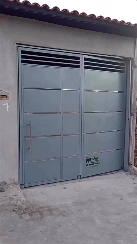 Portón Eléctrico Plegable 4 Hojas Con Motor De Cadena Puertas