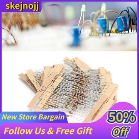 Skejnojj 300pcs Carbon Film Resistor 30 Values 5％ Graphite Assortment