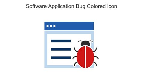 software application bug colored icon in powerpoint pptx png and