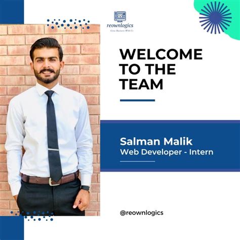 Salman Malik On Linkedin Team Webdeveloper Intern Reownlgics