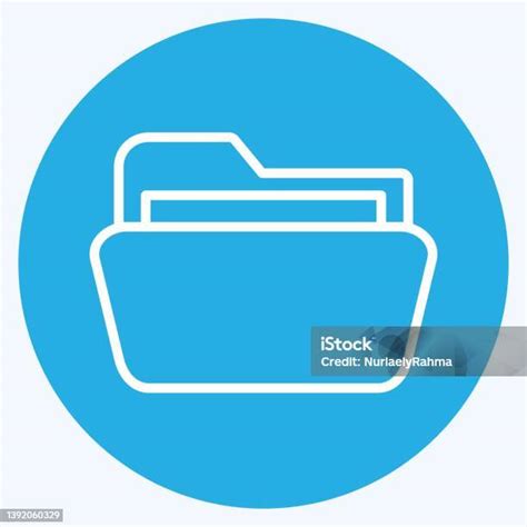 아이콘 폴더 2 웹 인터페이스 기호에 적합합니다 파란 눈 스타일 편집 가능한 간단한 디자인 디자인 템플릿 벡터 간단한 기호 그림 3차원 형태에 대한 스톡 벡터 아트 및 기타