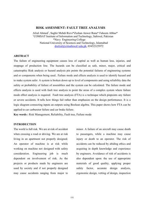 Risk Assesment Fault Tree Analysis Docslib