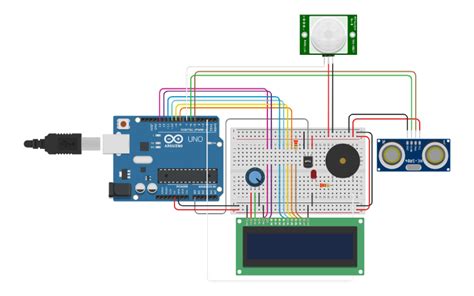 Circuit Design Final Social Distancing Alarm With Monitoring Body Temperature Tinkercad