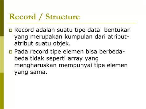 2 Array Of Record Struktur Data Pdf