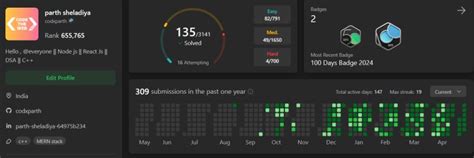 Parth Sheladiya On Linkedin Leetcode Coding C Gfg Sql Lovebabbar Lakshyakumar Codehelp