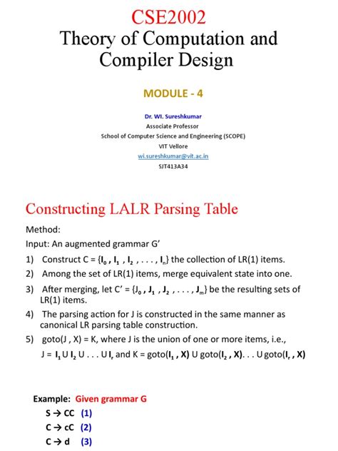 module 4 lalr parsing pdf