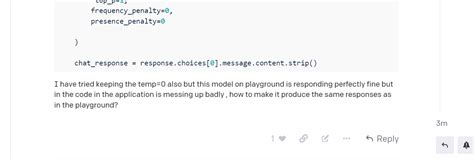Fine Tuned Model Giving Different Results In Playground And Api Api
