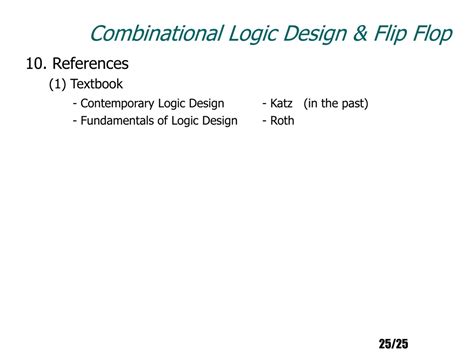 ppt lecture part a combinational logic design and flip flop powerpoint