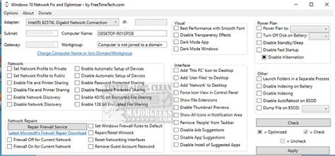 Download Windows 10 Network Fix And Optimizer Utility Majorgeeks