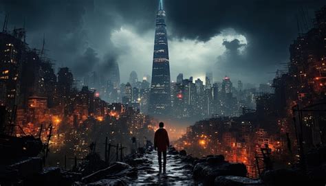 Premium Ai Image Urban Exploration Showcase The Dynamic Energy Of Bustling Cityscapes With