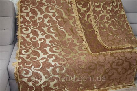 Покривало Дивандек на Диван І Два Крісла — Золотисті Вензель — у Категорії Покривала на Bigl