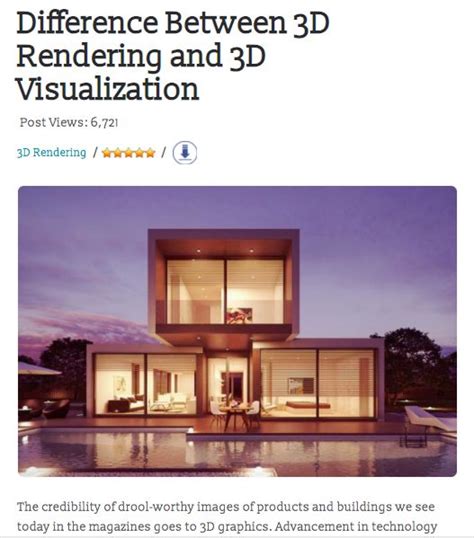 3d Rendering Vs 3d Visualization Whats The Difference 3d Visualization Visualisation 3d