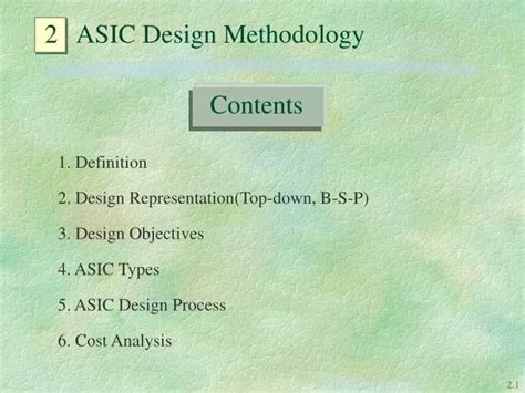 PPT 2 ASIC Design Methodology PowerPoint Presentation Free Download ID 3969810