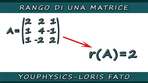 rango di una matrice facile con esempi youtube