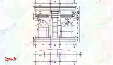 دانلود نقشه نما و برش ساختمان کد33414