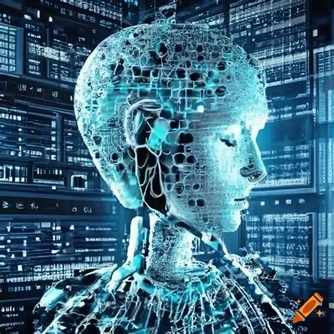 Computer Network Diagram With Ai And Machine Learning Concepts On Craiyon