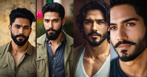 Lexica Handsome Mexican Man Black Hair Dark Brown Eyes Beard