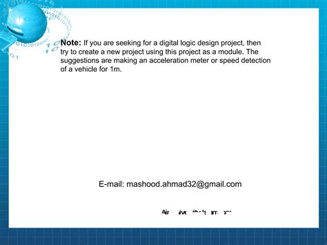 Speed Measuring Circuit Ppt