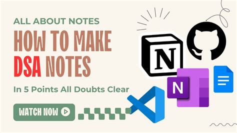 How To Make And Use Dsa Notes Optimally Understand In 5 Points Youtube