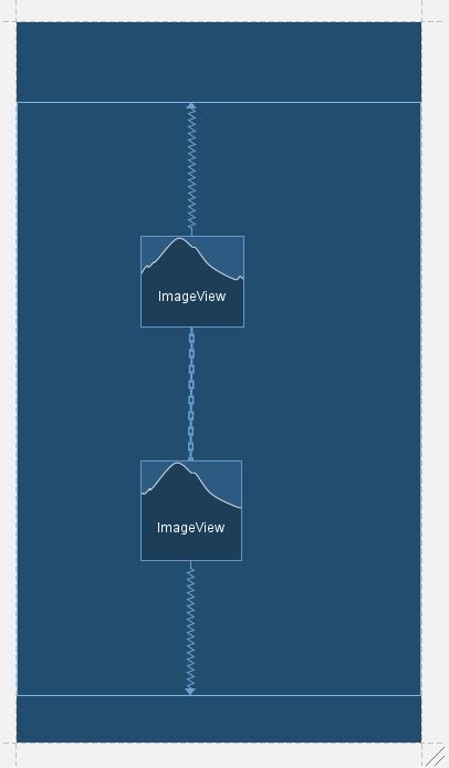 how to add chains feature of constraint layout with design in android