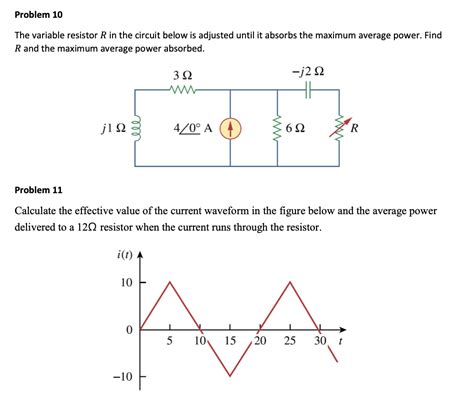 Solved Problem The Variable Resistor R In The Circuit Chegg