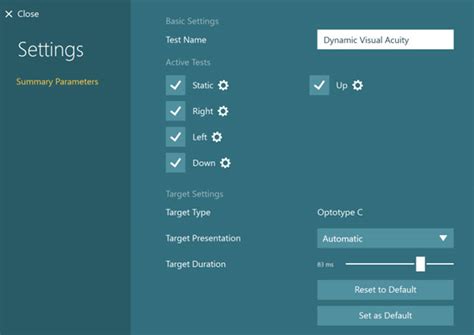 VisualEyes Dynamic Visual Acuity DVA Interacoustics