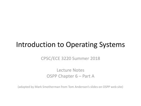 Introduction to Operating Systems - ppt download