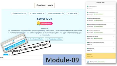 Programming With Python Module 9 Final Test Solutions Internshala